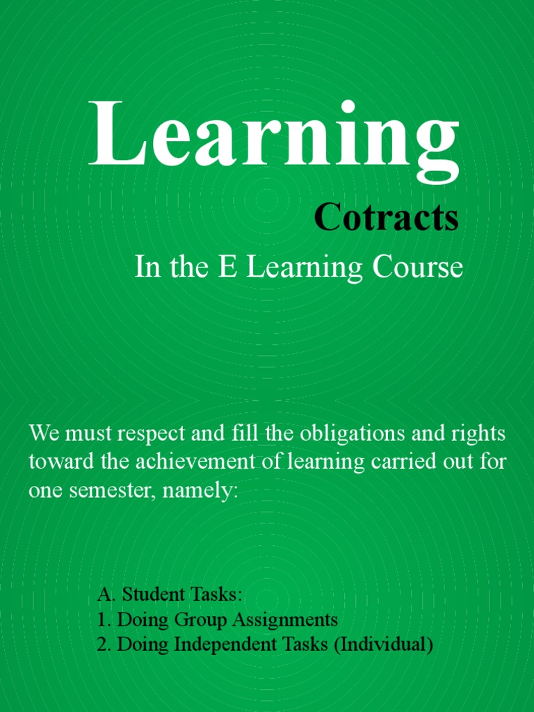 Learning Contract | PDF