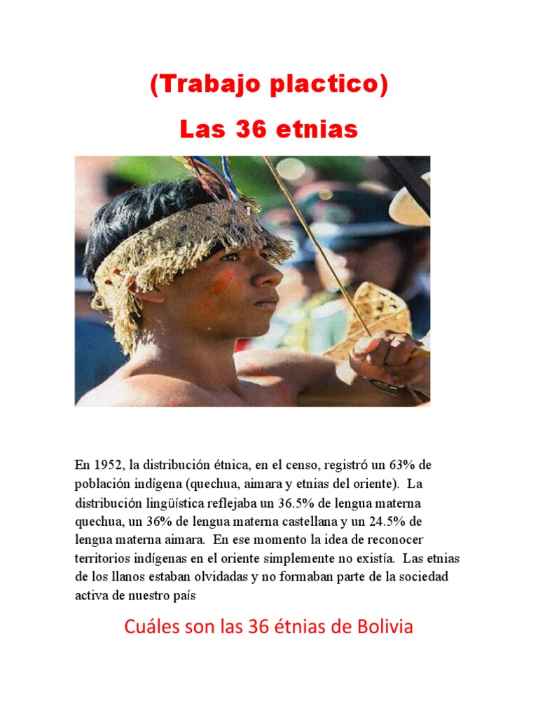 36 Etnias | PDF | Bolivia | Grupos étnicos