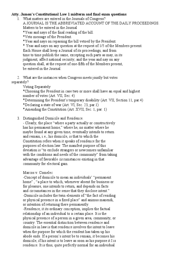 Consti Sample X Answers | PDF | Judiciaries | Government