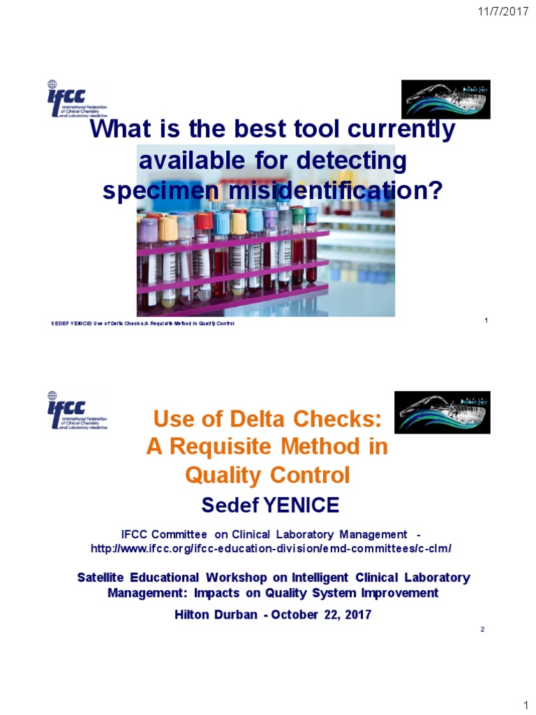 Delta Check in Biochemistry | PDF