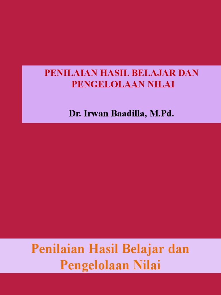Teknik Dan Bentuk Instrumen Penilaian Hasil-Belajar IB 2021 | PDF