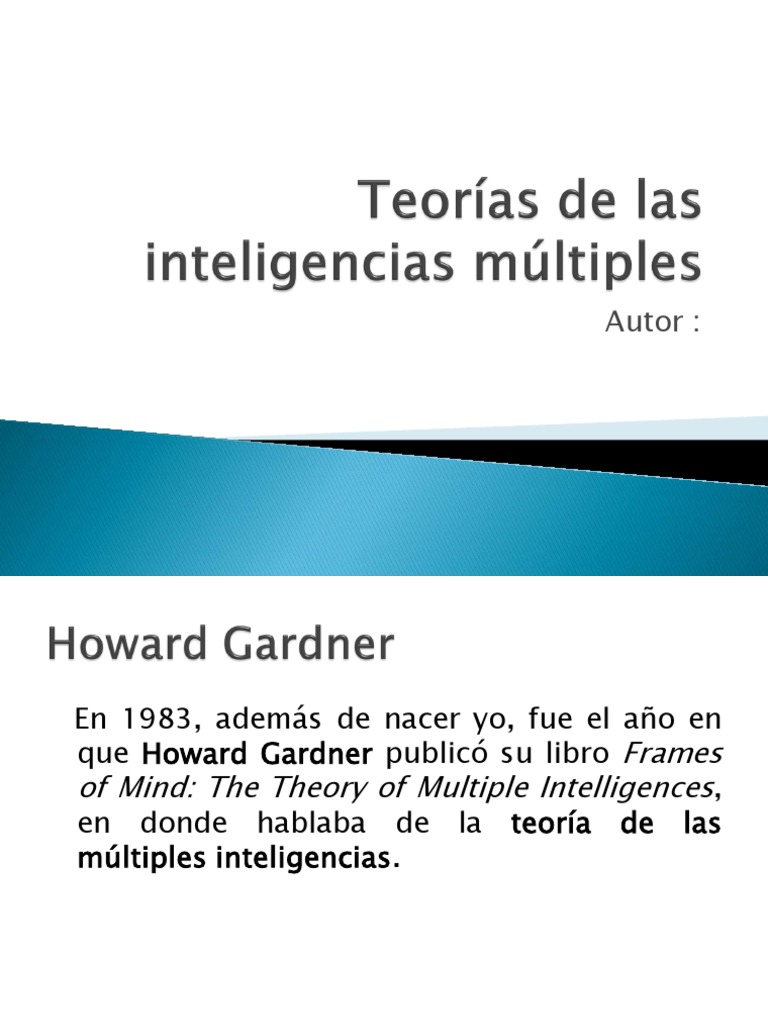 Teorias de Las Inteligencias Multiples | PDF | Inteligencia | Aprendizaje