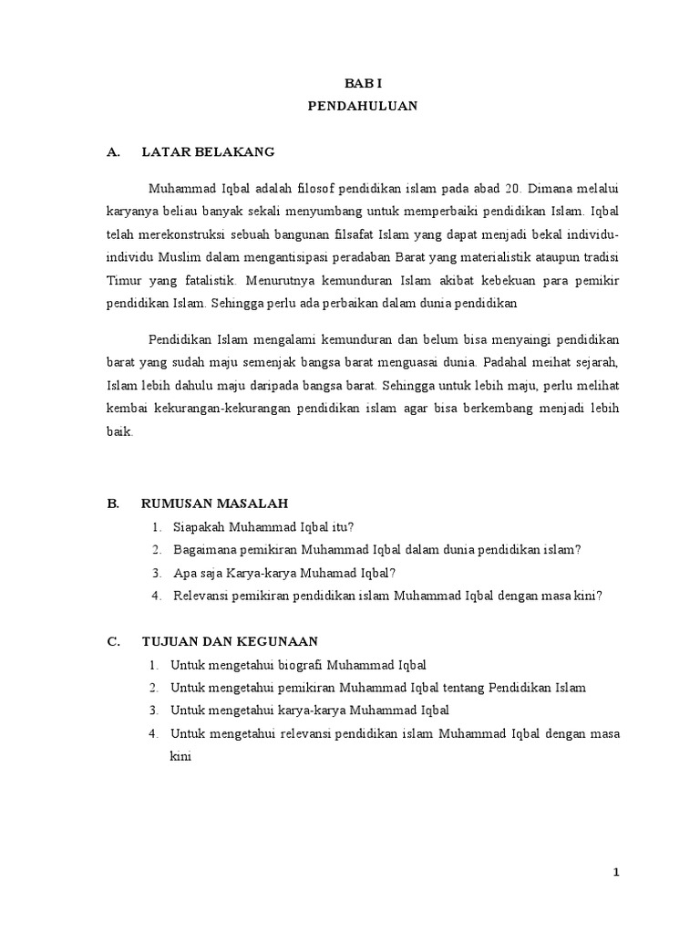 Biografi Muhammad Iqbal | PDF