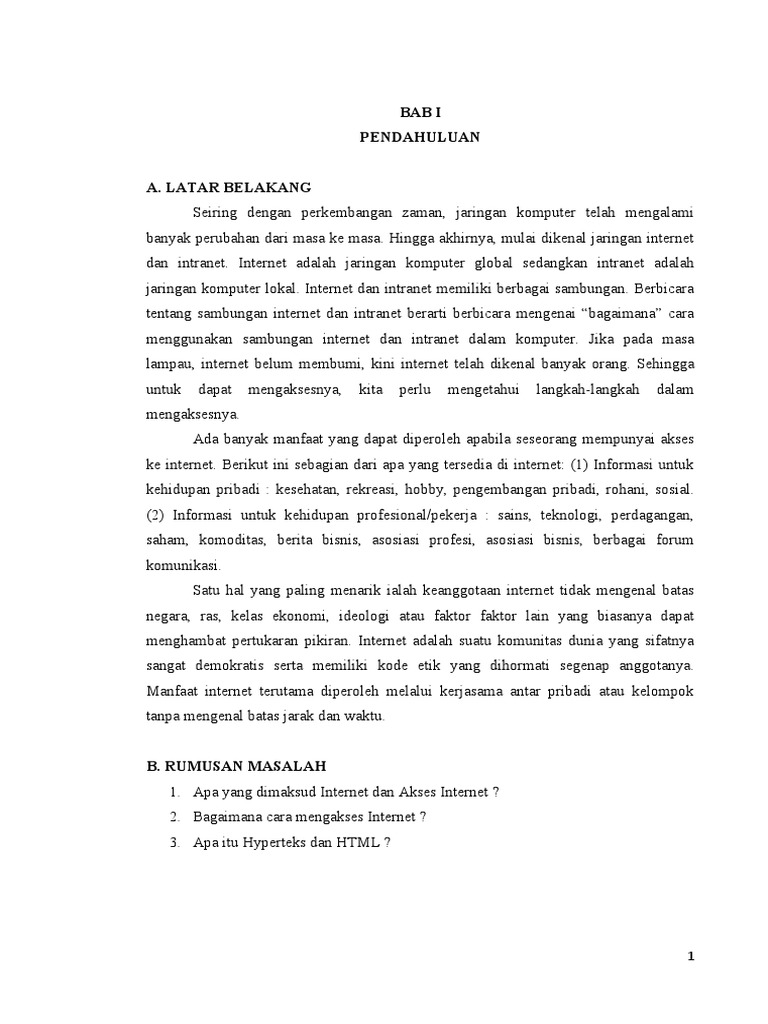 Makalah Cara Akses Internet | PDF | Teknologi & Rekayasa