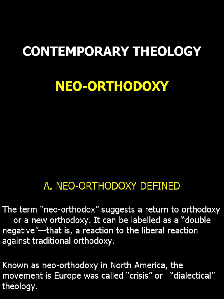 Understanding Neo-Orthodoxy in Theology | PDF | Karl Barth | Revelation