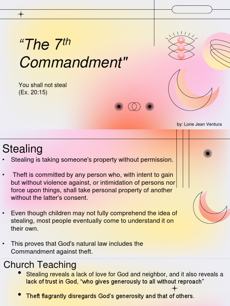 7th Commandment | PDF | Law