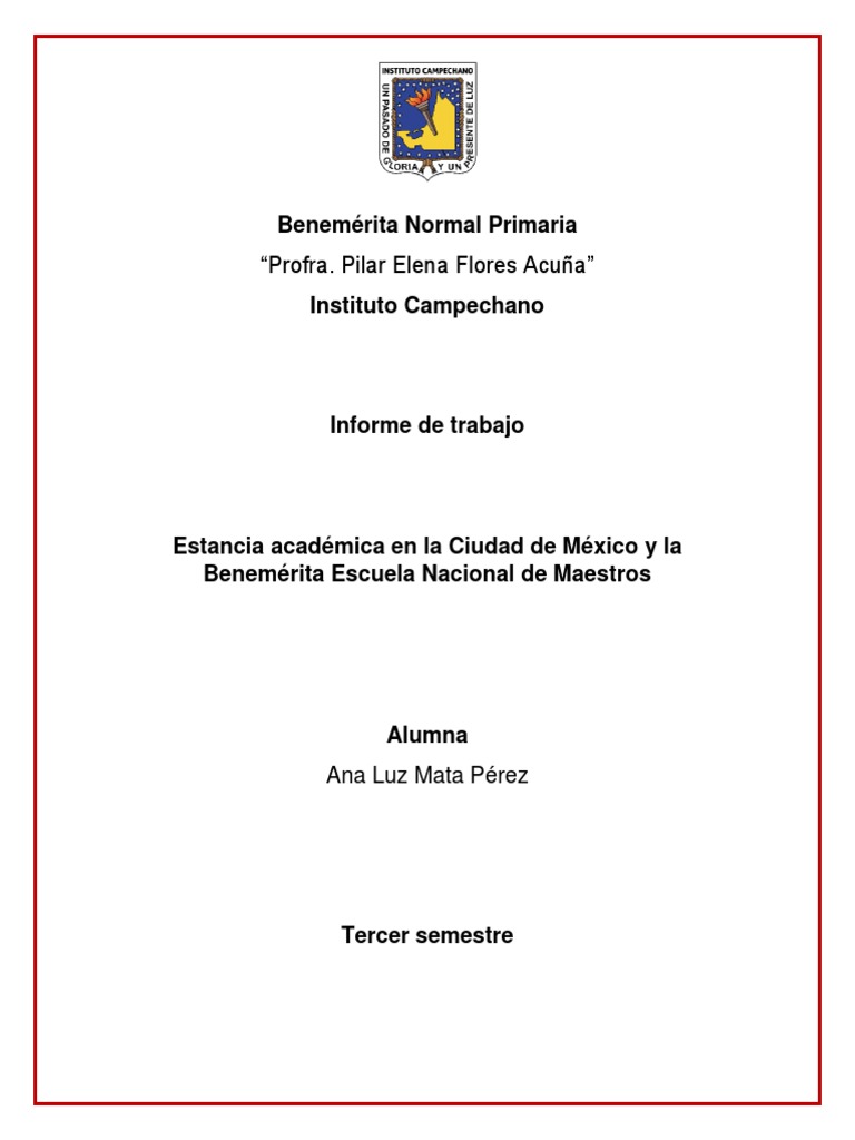 Informe Escuela | PDF | Método de enseñanza | Maestros
