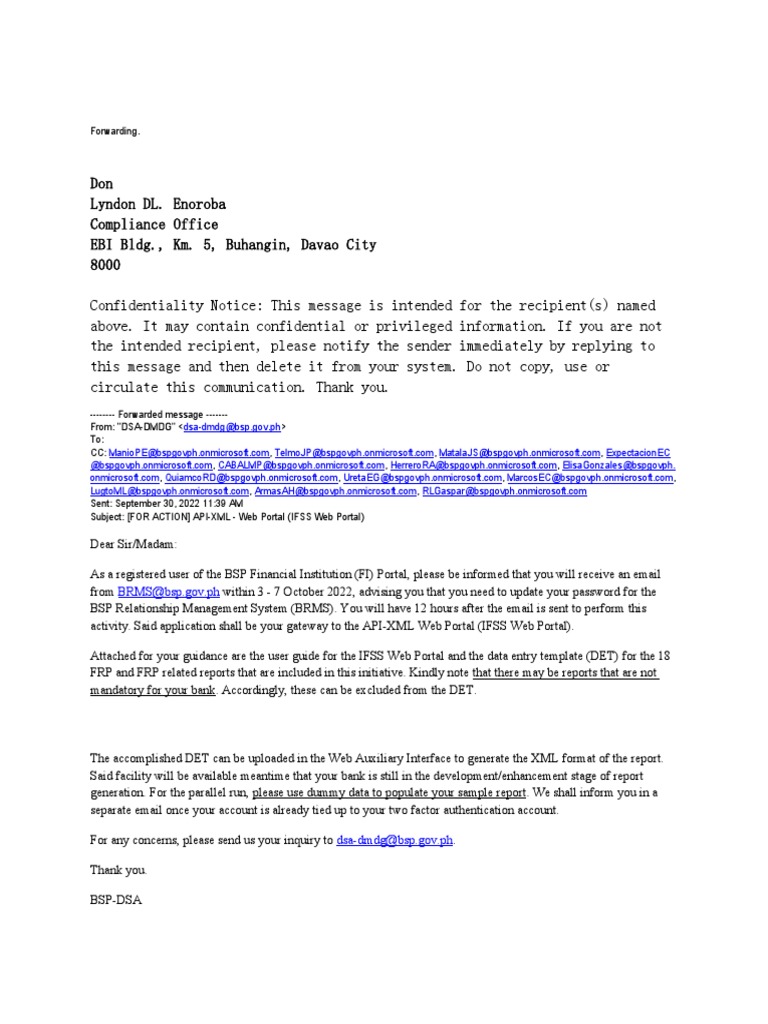 BSP FI Portal User Update | PDF | Password | Secure Communication