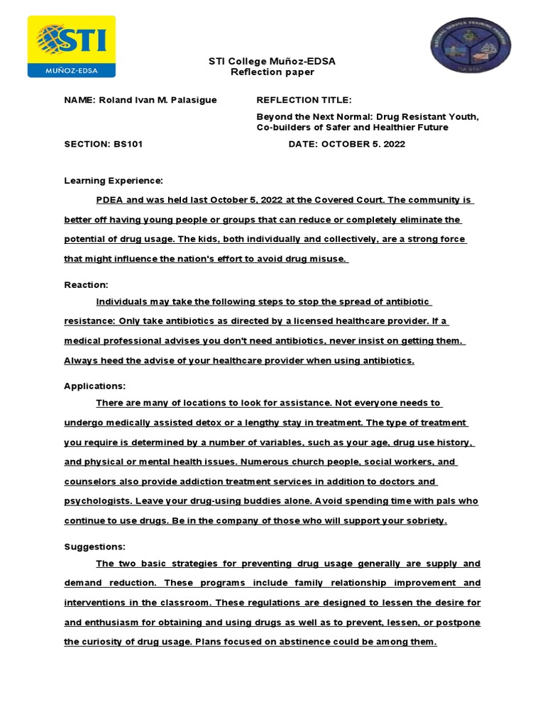 NSTP Reflection Paper Midterm | PDF | Policy | Child Abuse