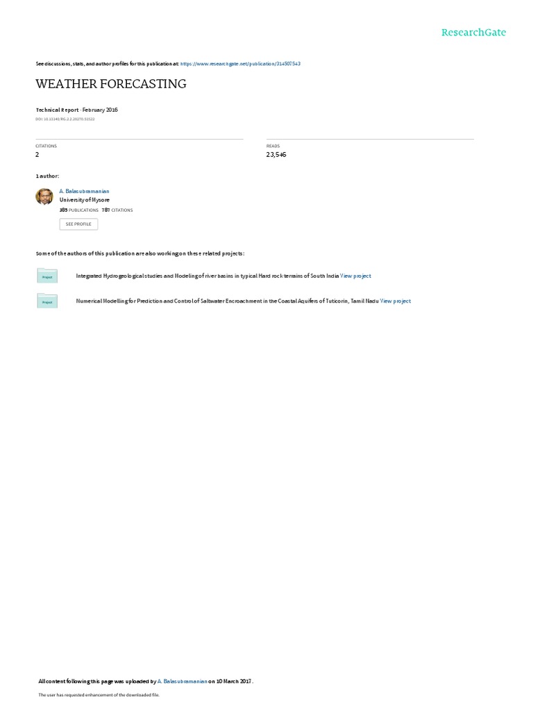 WEATHERFORECASTING | PDF | Weather Forecasting | Weather