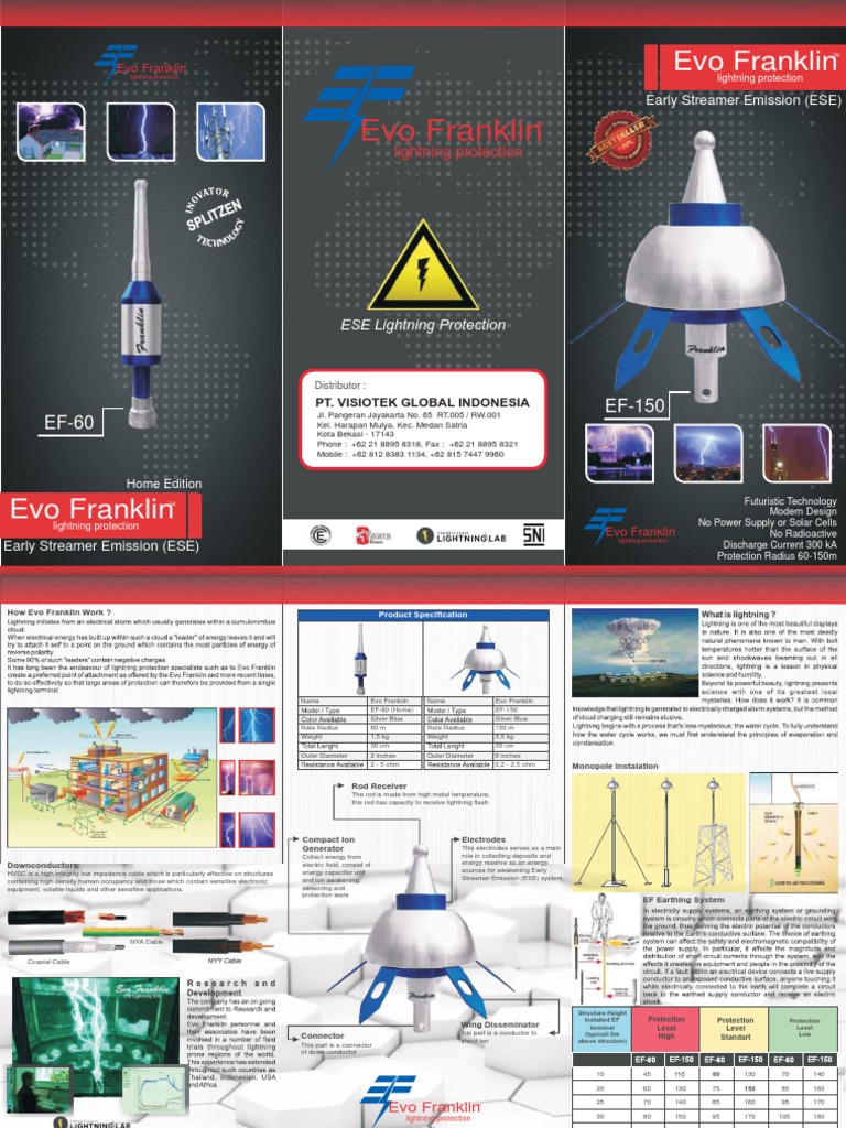 Evo Franklin Lightning Protection System | PDF | Lightning | Chemistry