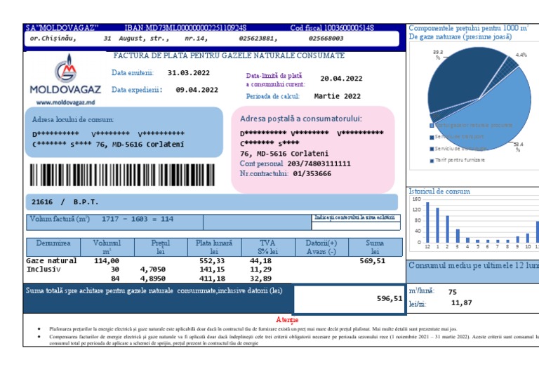 Facturi de Gaz | PDF