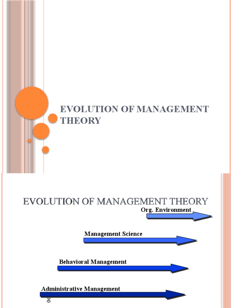 Evolution of Management Theories Overview | PDF | System | Business