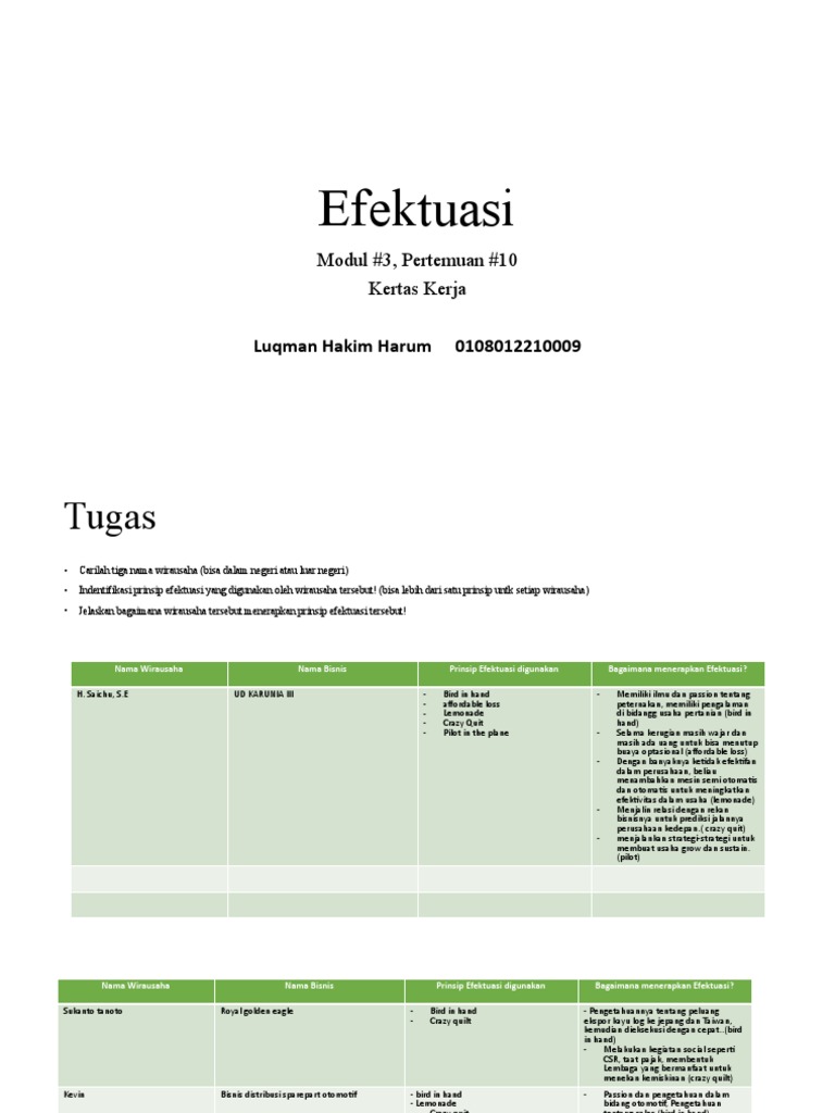 Modul#3 Pertemuan10 Efektuasi | PDF