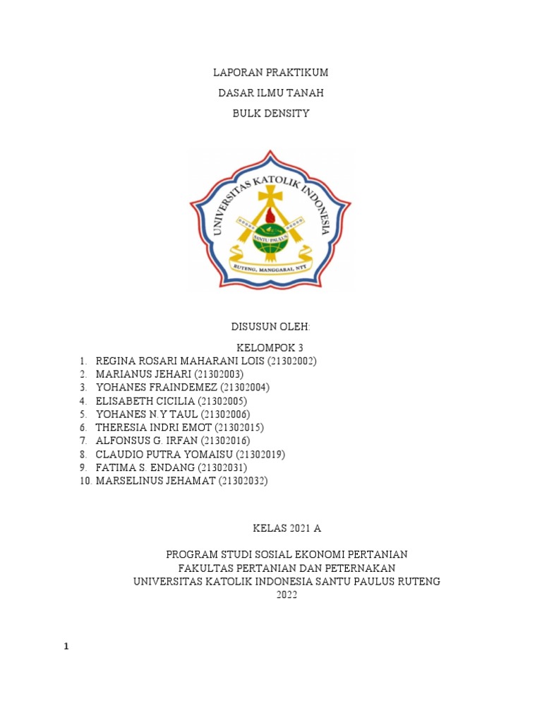 Laporan Praktikum Bulk Density Tanah | PDF