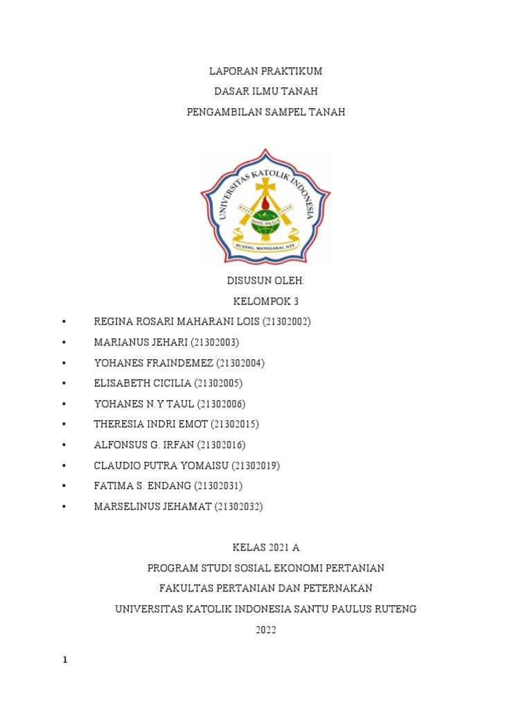 Laporan Praktikum Sampel Tanah | PDF