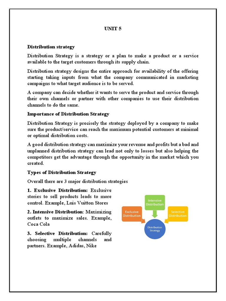 Effective Distribution Strategy Guide | PDF | Transport | Cargo