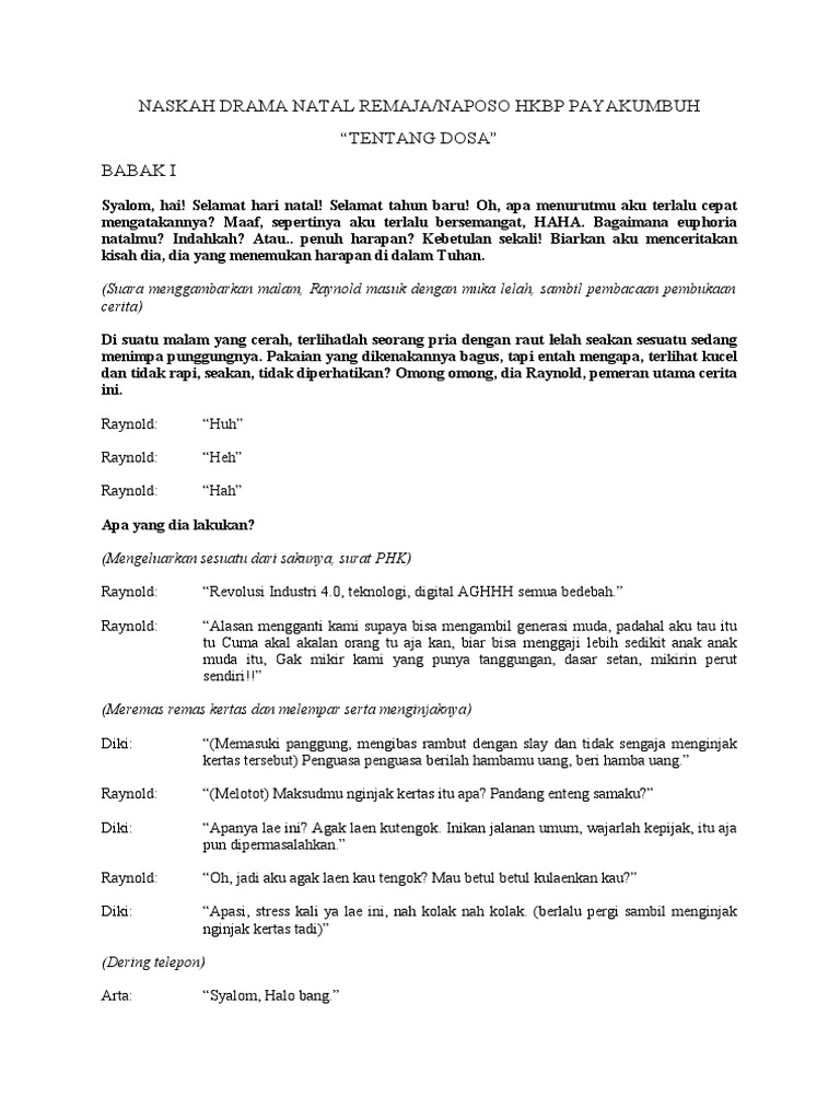 Naskah Drama Natal Remaja | PDF