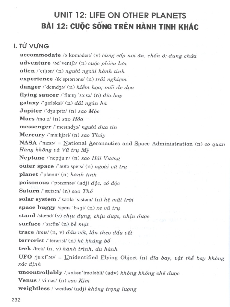 Unit 12 - Life On Other Planets | PDF