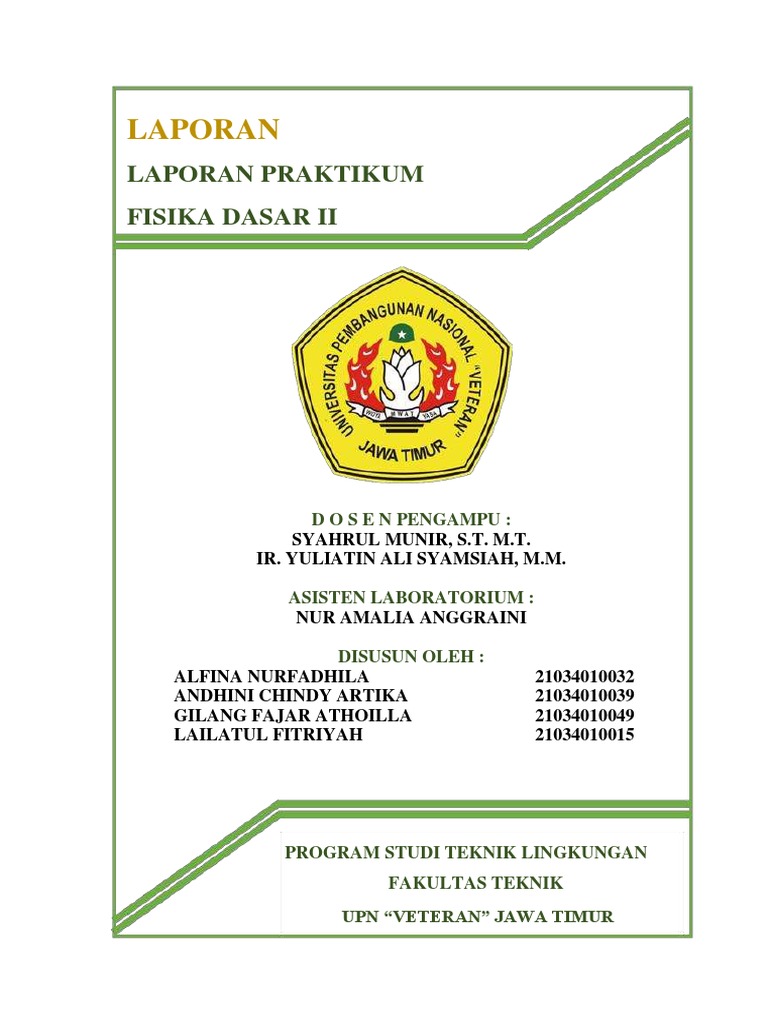 Laporan Akhir Praktikum Fisika Dasar Ii | PDF