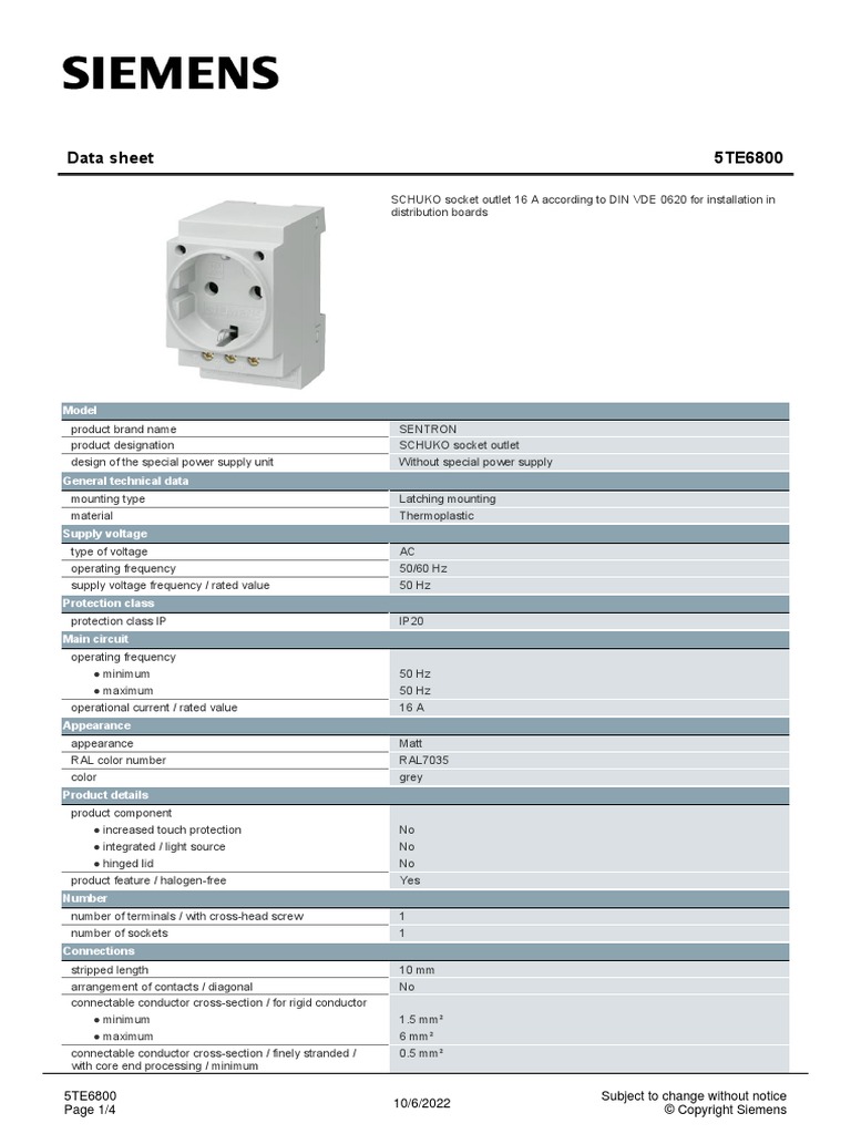 5TE6800 Datasheet en | PDF