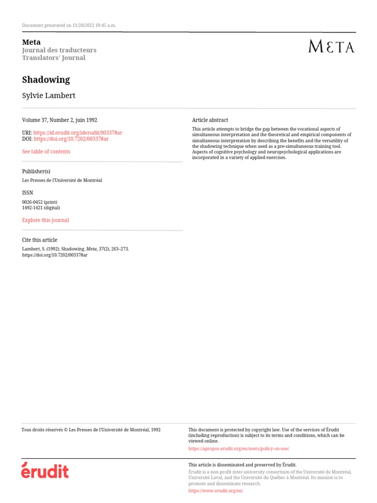 Lambert Shadowing | PDF