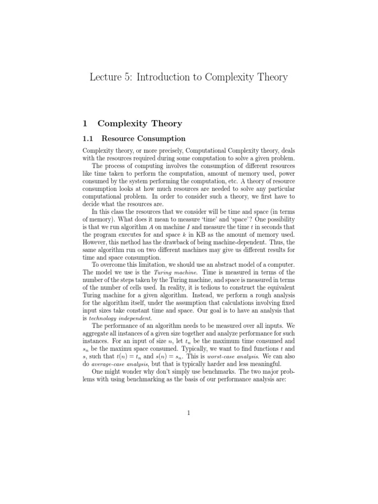 Lec 5 | PDF | Time Complexity | Computational Complexity Theory Lec 5 | PDF | Time Complexity | Computational Complexity Theory