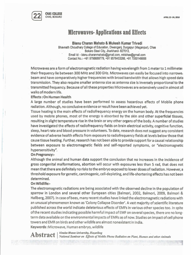 Microwaves-Applications and Effects | PDF