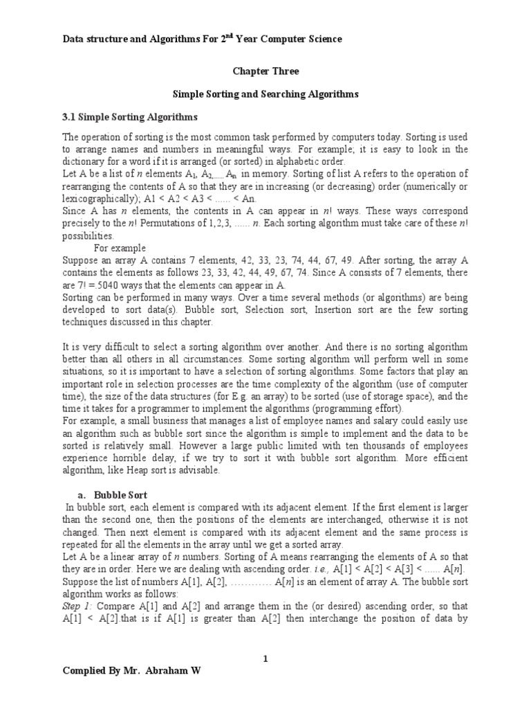 Chapter 3s ALGO | PDF | Array Data Structure | Algorithms Chapter 3s ALGO | PDF | Array Data Structure | Algorithms