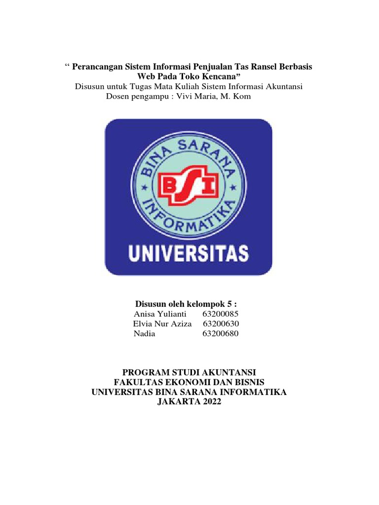 Tugas SIA (Project UAS) Fix | PDF