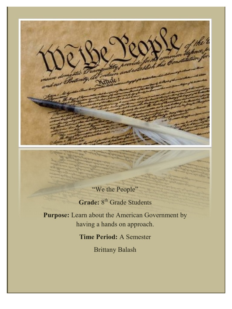 We The People Full Unit Plan | PDF | U.S. State | Curriculum