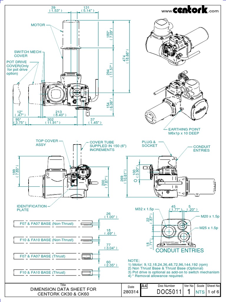 CK Range CK30-CK60 Dimension Data Sheet-Technical Drawings-English | PDF