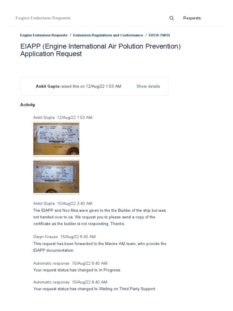 EIAPP CAT USA Application | PDF