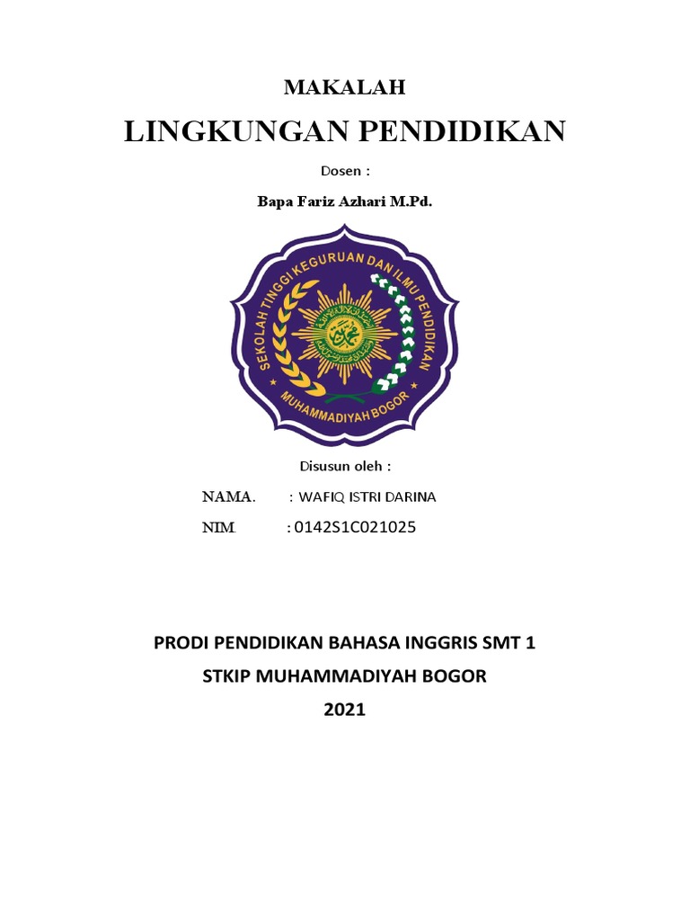 Makalah Lingkungan - Pendidikan | PDF