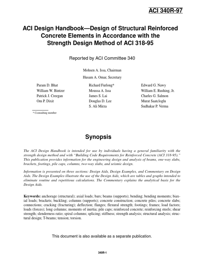 Sp17 - 97 ACI Design Handbook-Design of Structural Reinforced Concrete ...