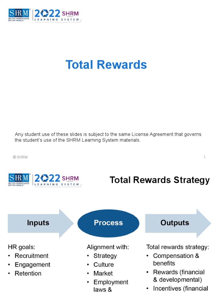 5 SHRM CP-SCP People - 5 - Total Rewards | PDF | Compensation And Benefits | Employment