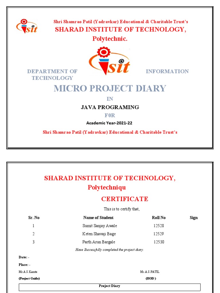 Java Diary Parth Pdf Computing