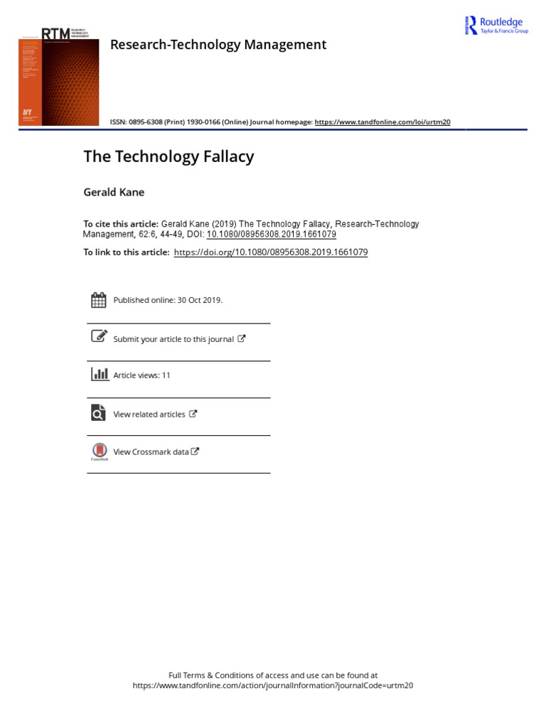 2019 - The Technology Fallacy People Are The Real Key To Digital Transformation | PDF ...