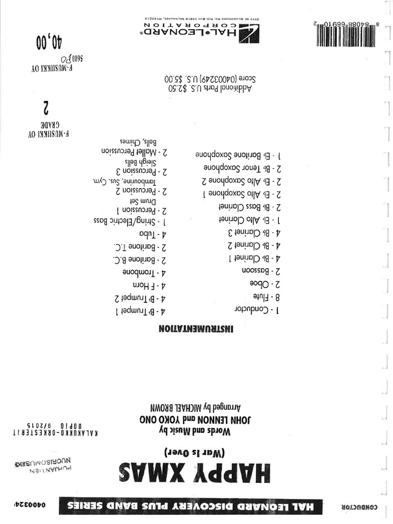 Merry Xmas - Score | PDF