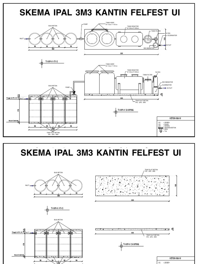 Gb. SKEMA IPAL 12M3 PT - EVERGREEN LAMPUNG REV 4 | PDF