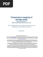 WHO - Temperature Mapping of Storage Areas - Annex 9 (2011) | PDF | Calibration | Verification ...