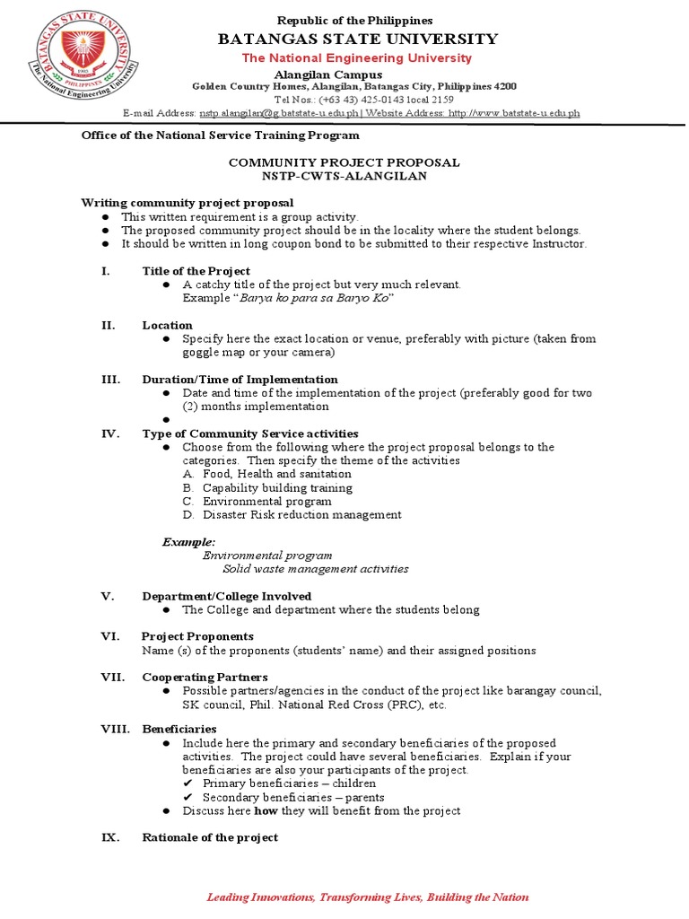 Community Project Proposal Guidelines | PDF | Business