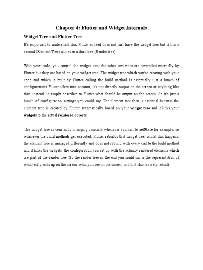 Flutter and Widget Internals | PDF Flutter and Widget Internals | PDF
