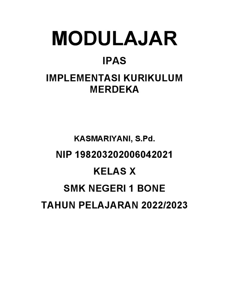 MODUL AJAR Keruangan Dan Waktu | PDF