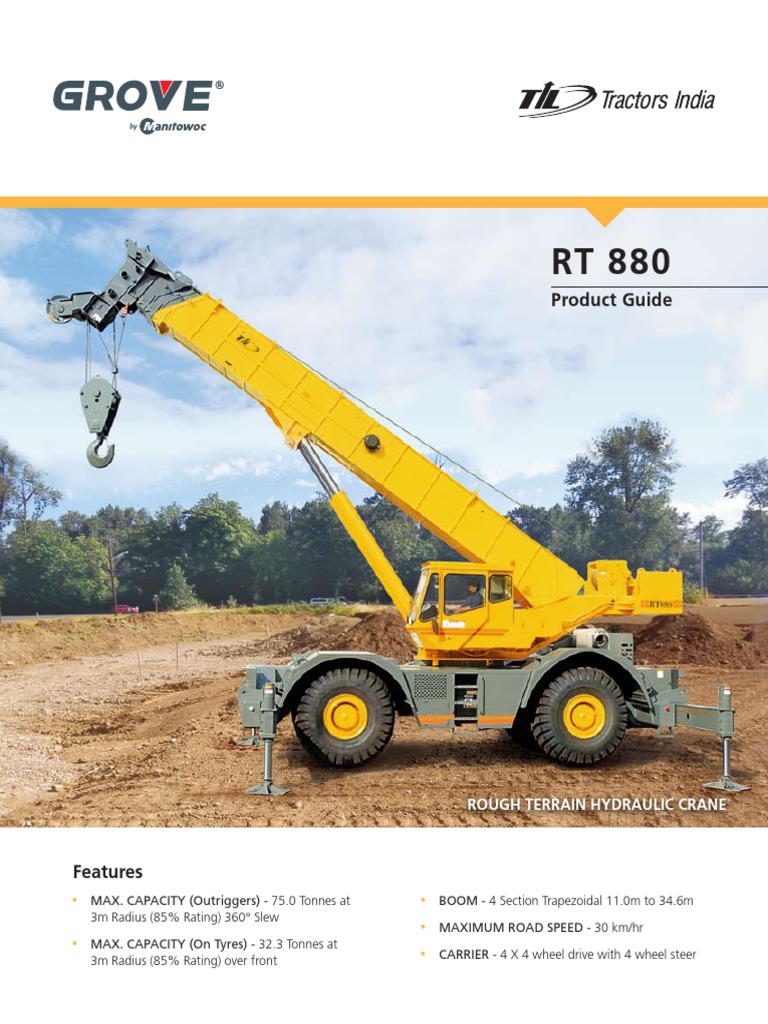 RT-880 Crane | PDF | Crane (Machine) | Axle
