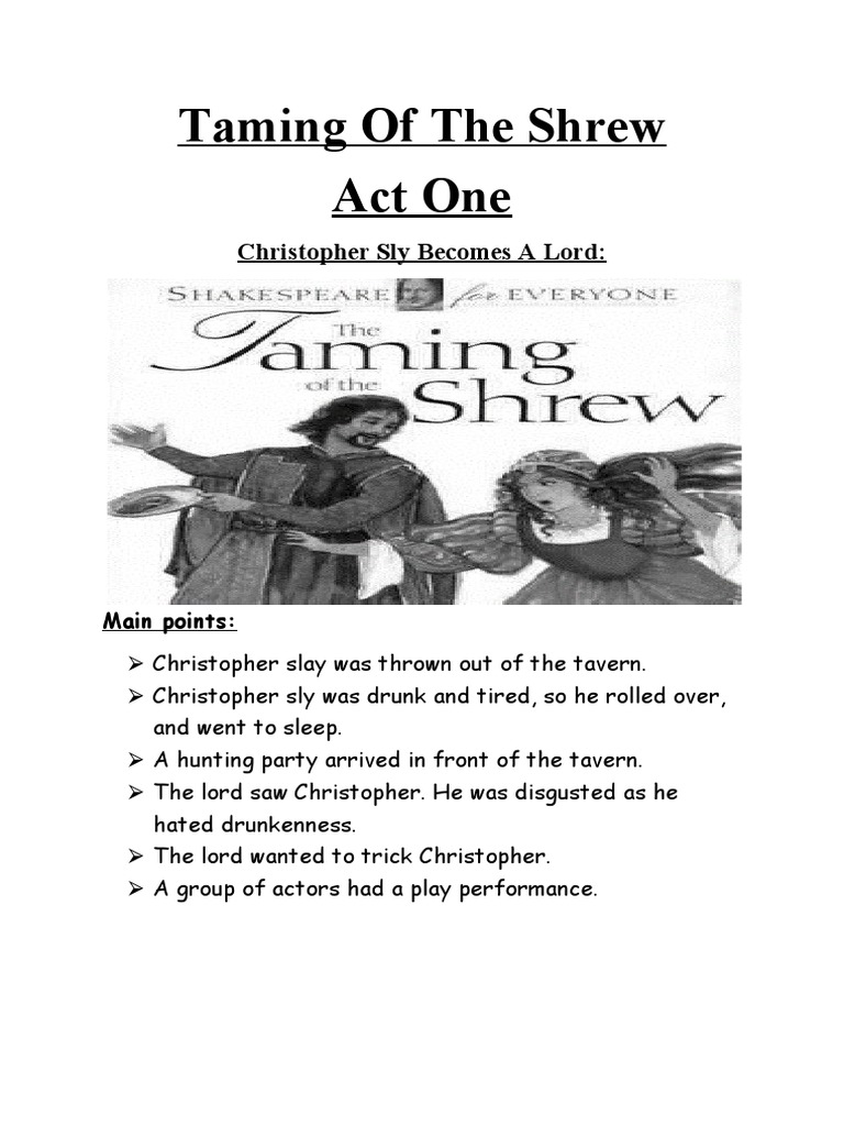 Chapter One Taming of The Shrew | PDF