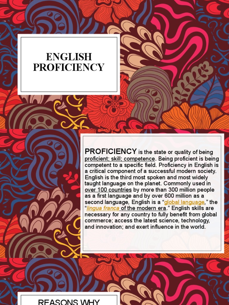English Proficiency | PDF
