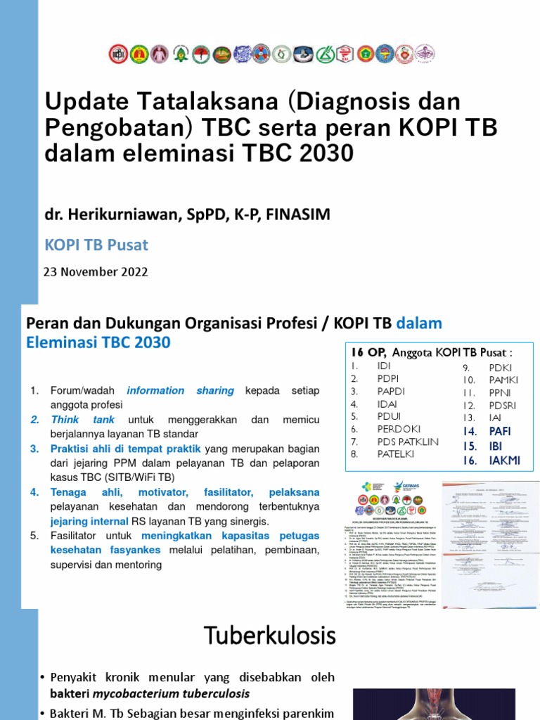 Dr. Heri Kurniawan - Update Tatalaksana Dan KOPI TB Dalam Percepatan Eleminasi TBC | PDF
