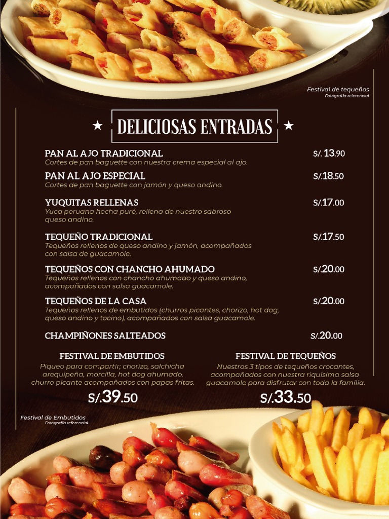 Carta Parrillas Espadas de Manolo | PDF