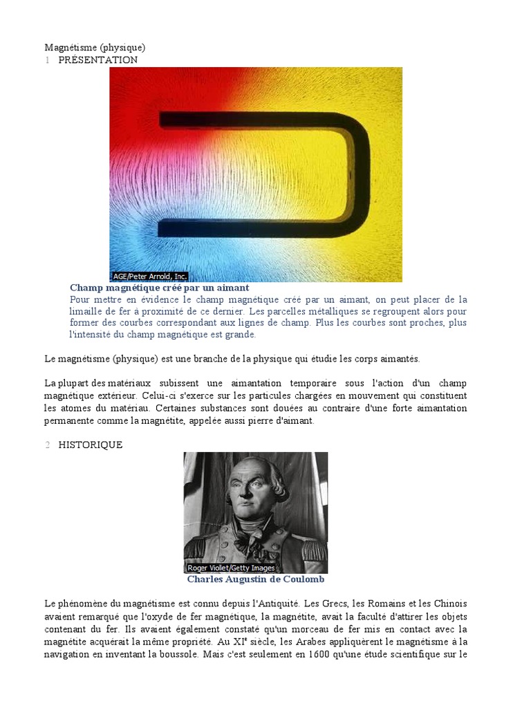 Introduction au magnétisme en physique | PDF